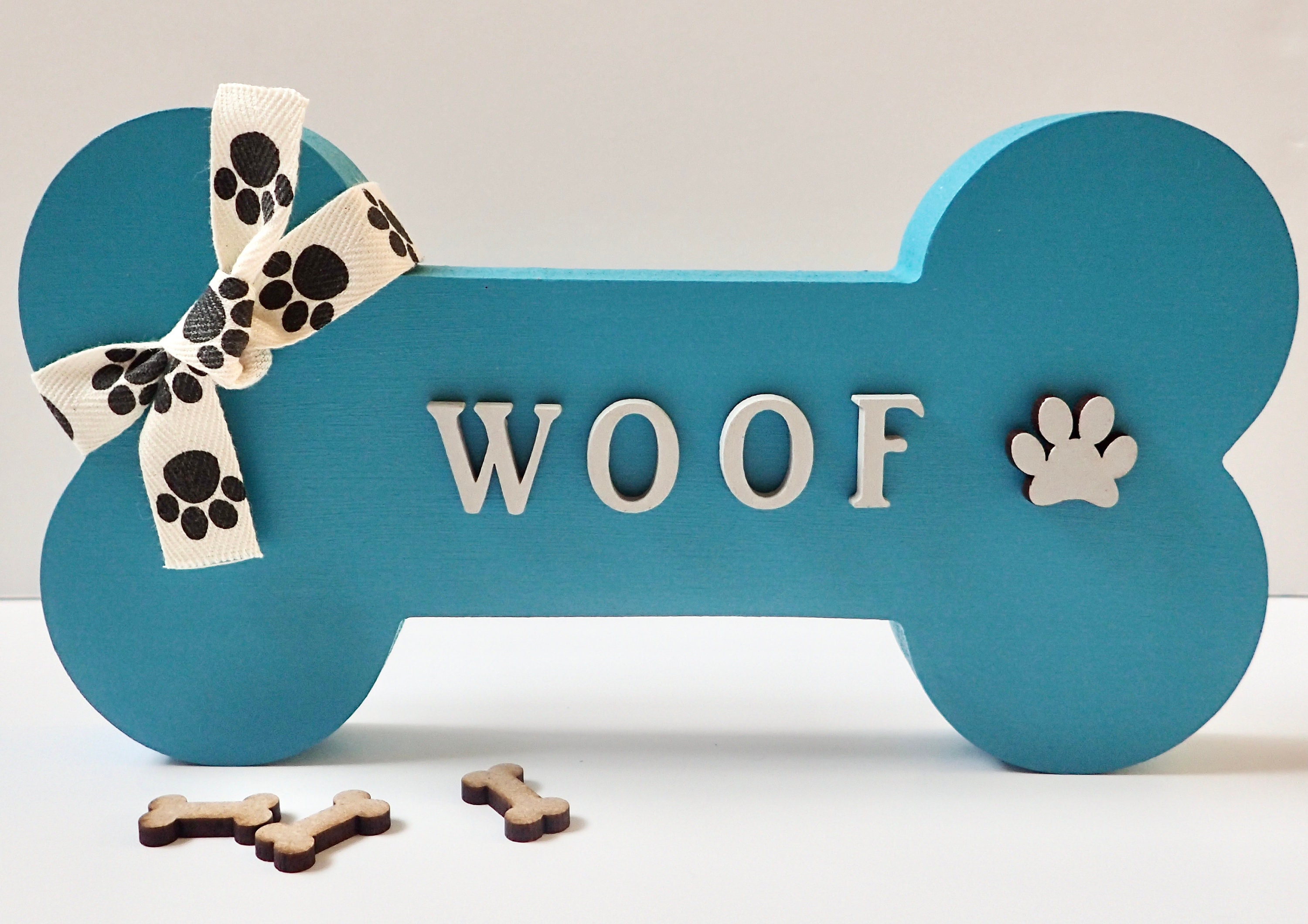 Dog Bone Shaped Woof Decoration Pet Home Decor Free - Etsy UK