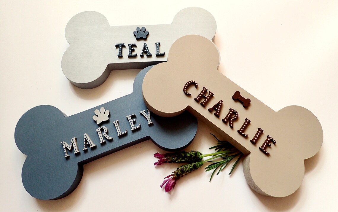 Personalised Dog Name Sign Dog House Sign Custom Dog Bone - Etsy
