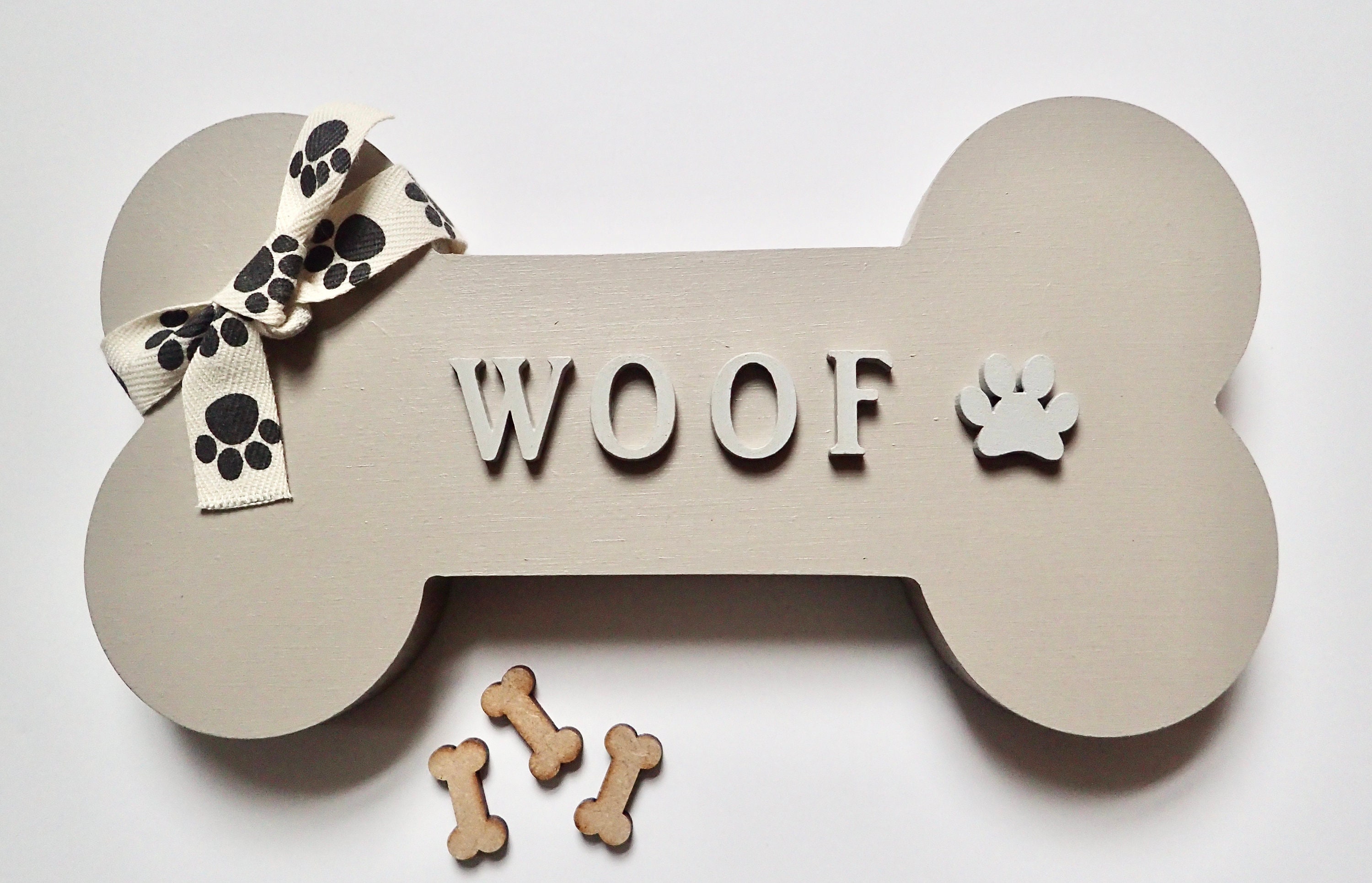 Dog Bone Shaped Woof Decoration Pet Home Decor Free - Etsy UK