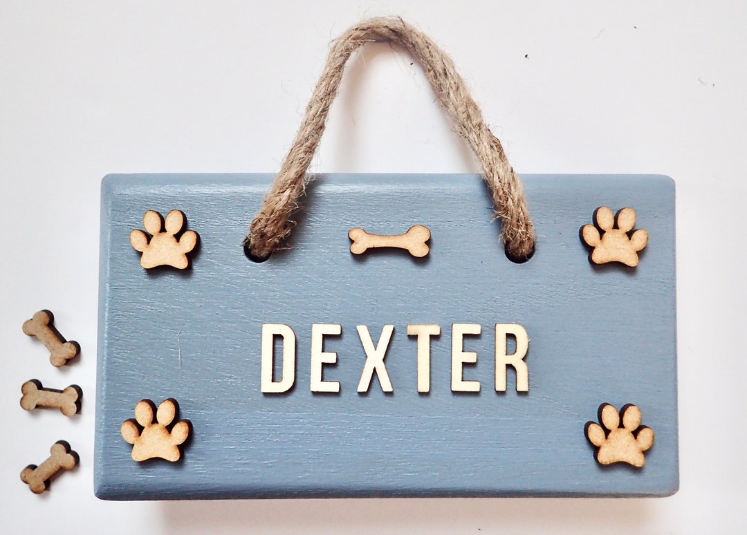 Personalised Dog Name Sign, up Cycled Wood Dog House Plaque, Custom New ...