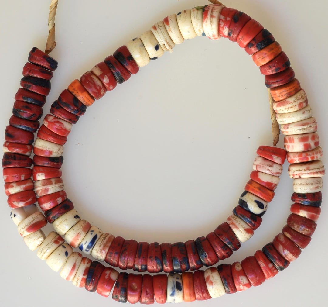 23 Inch Strand of Rare Opaque Colored Bohemian Kakamba Beads Vintage ...
