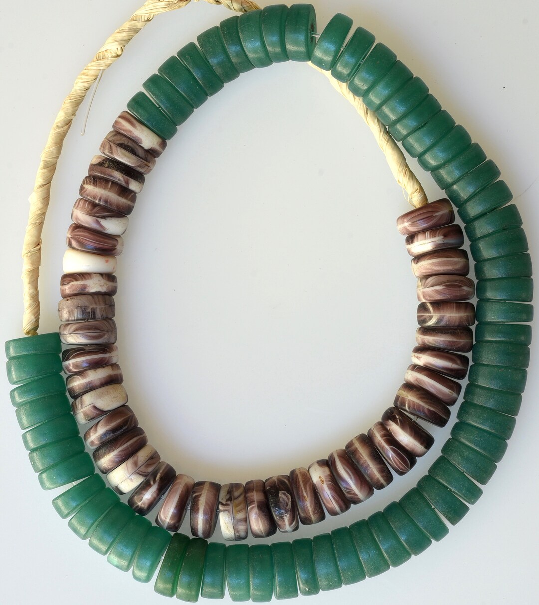 25 Inch Strand of Rare Purple & Black Light Colored Bohemian Kakamba ...