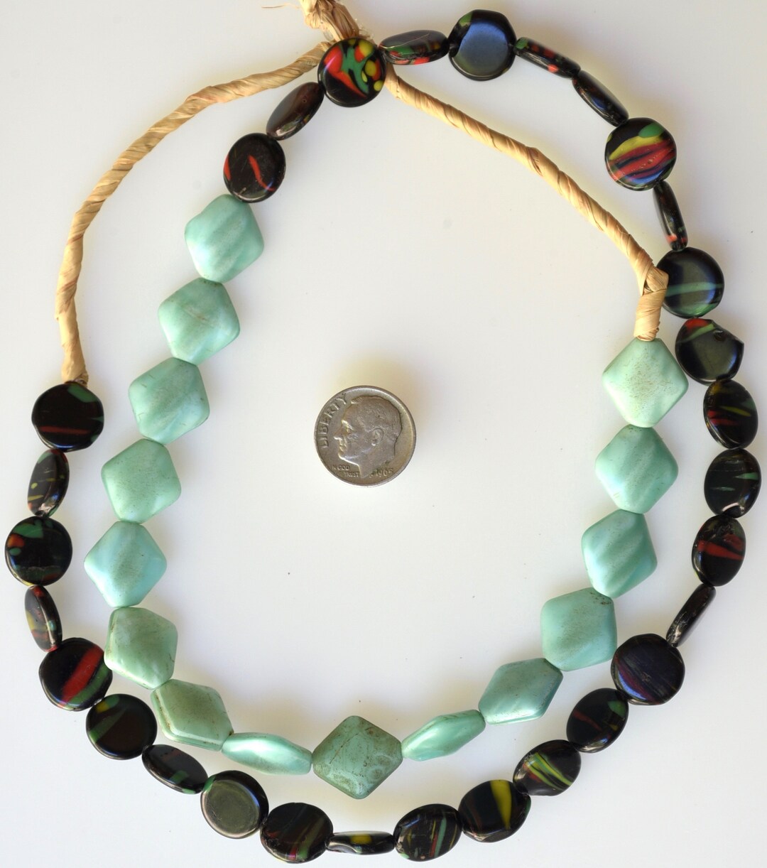 28 Inch Strand of Mixed Kakamba Family & Other Bohemian Glass Beads ...