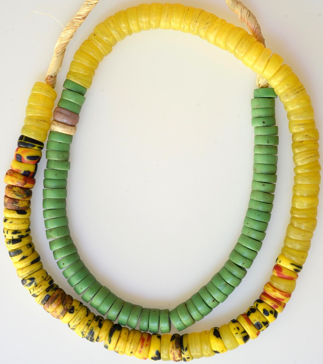 28 Inch Strand of Mixed Bohemian Kakamba + Disc Beads - Vintage African ...