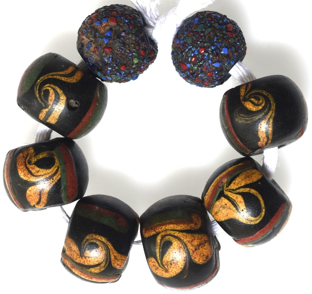8 Antique Mixed Venetian Trade Beads - Vintage African Trade Beads ...