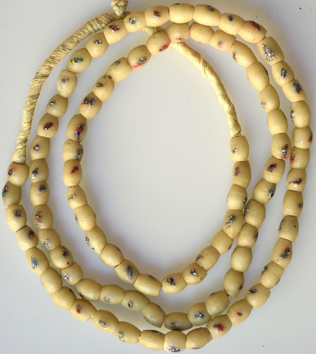 Long 34 Inch Strand of African Powder Glass Beads - Vintage African ...