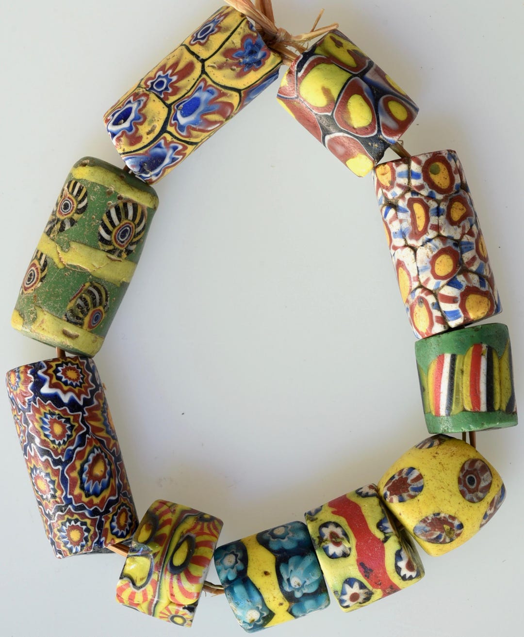 10 Antique Mixed Venetian Millefiori Trade Beads - Vintage African ...