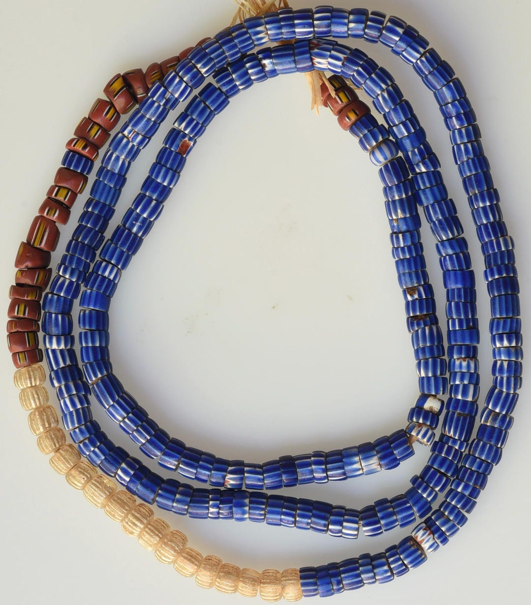 27 Inch Strand of Mixed Venetian Chevron, Gooseberry + Pony Beads ...