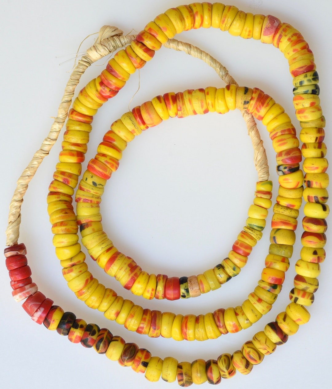 29 Inch Strand of Mixed Bohemian Kakamba Beads Vintage African Trade ...