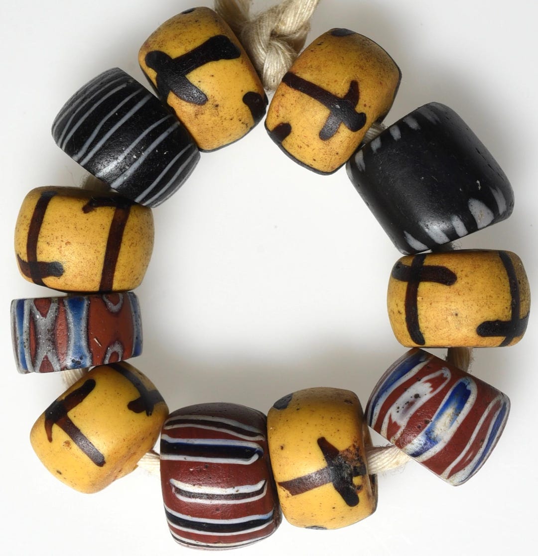 11 Mixed Antique Venetian Trade Beads in Good Condition - Vintage ...