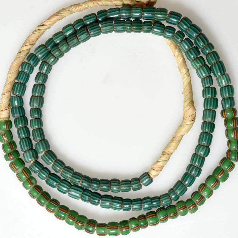Green Venetian Chevron Bead - Etsy
