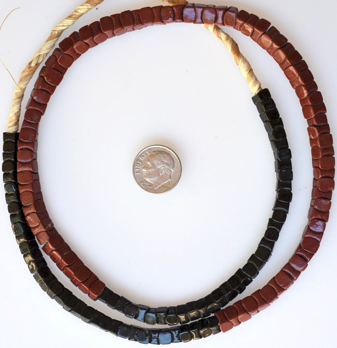 27 Inch Strand of Mixed Bohemian Interlocking Beads Vintage African ...