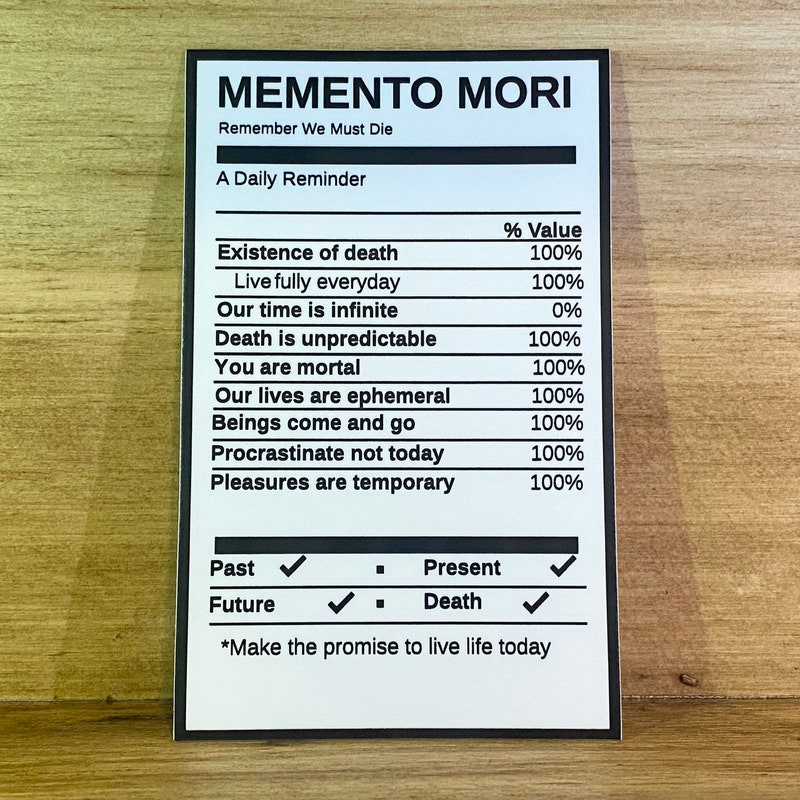 Memento Mori Stickers - Etsy