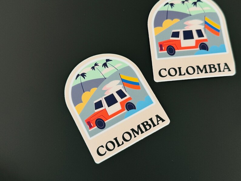 3 Colombian Vibrant Culture Sticker | Handcrafted Art Celebrating ...