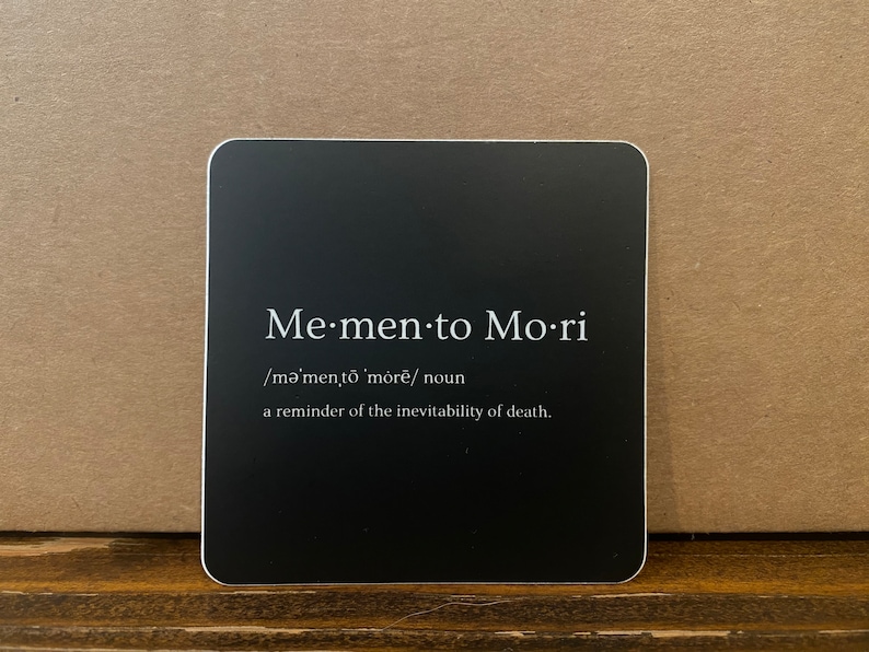 2 Memento Mori Stickers Dictionary Definition Style stoic Philosophy ...