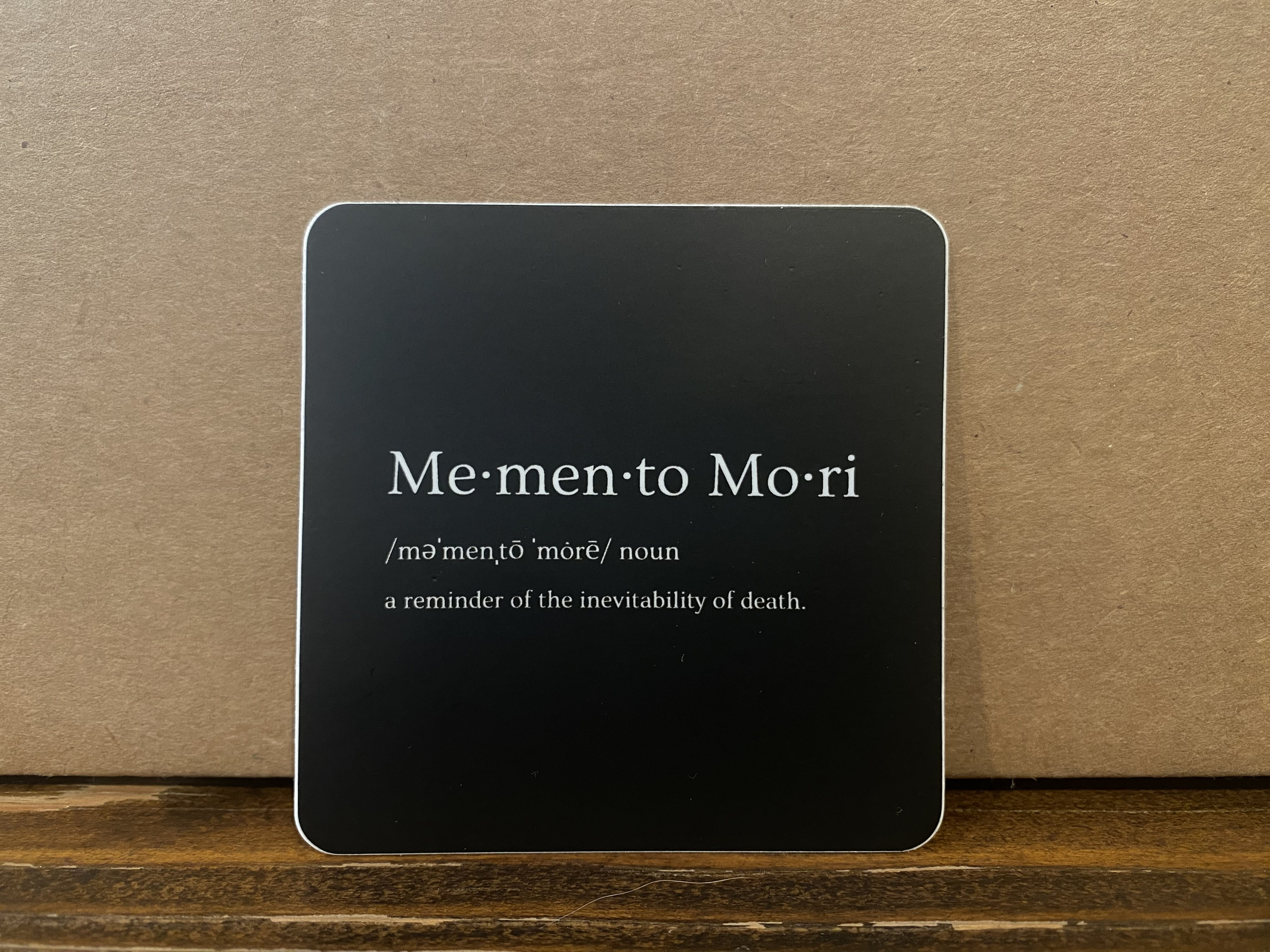 2 Memento Mori Stickers Dictionary Definition Style stoic Philosophy ...