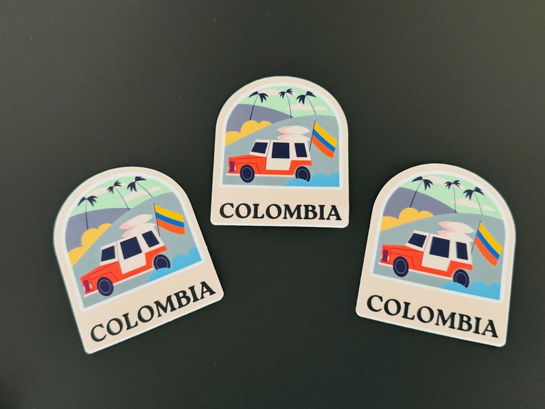 3 Colombian Vibrant Culture Sticker | Handcrafted Art Celebrating ...