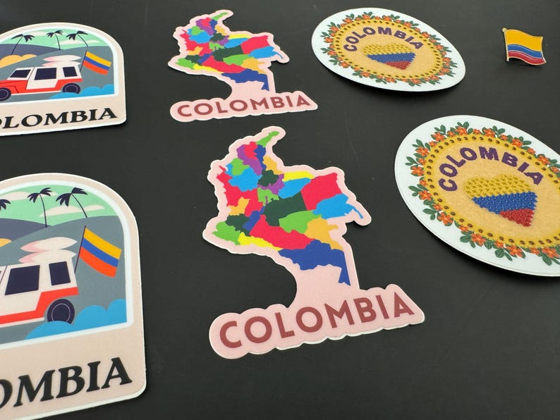 Colombia 2026 World Cup Sticker Pack (6) + 2 Flag Pins | Colombian ...