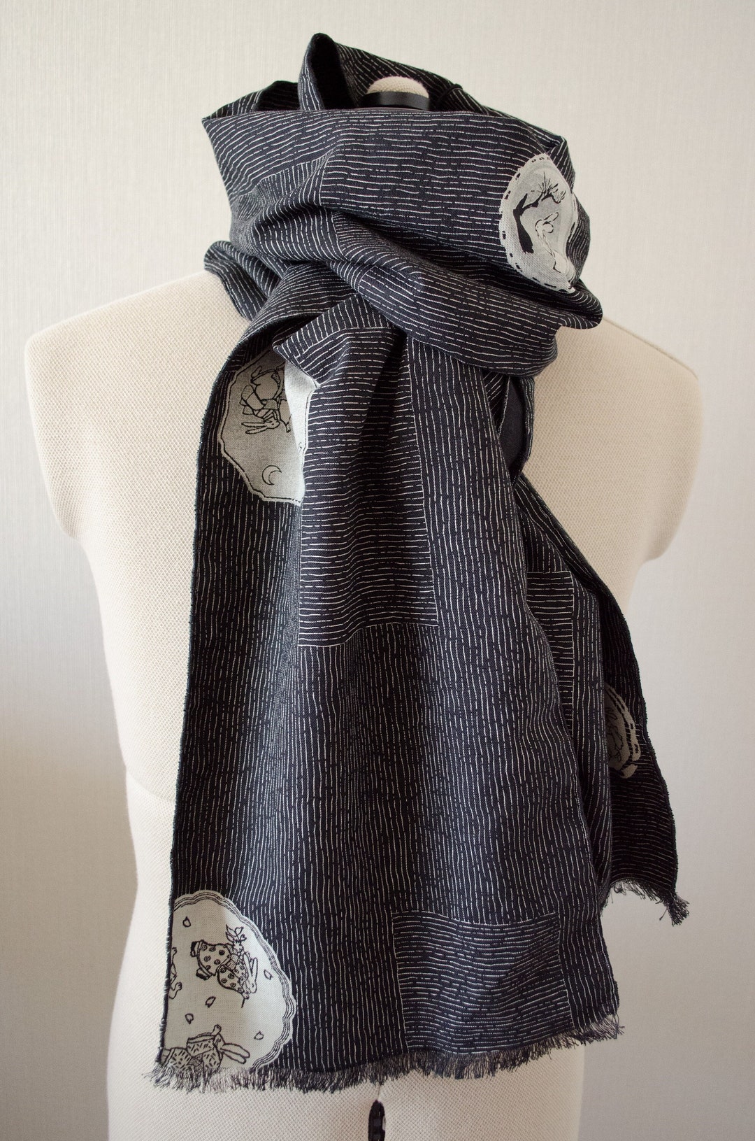 Japanese Traditional Pattern and Rabbits Painting Patchwork - Etsy