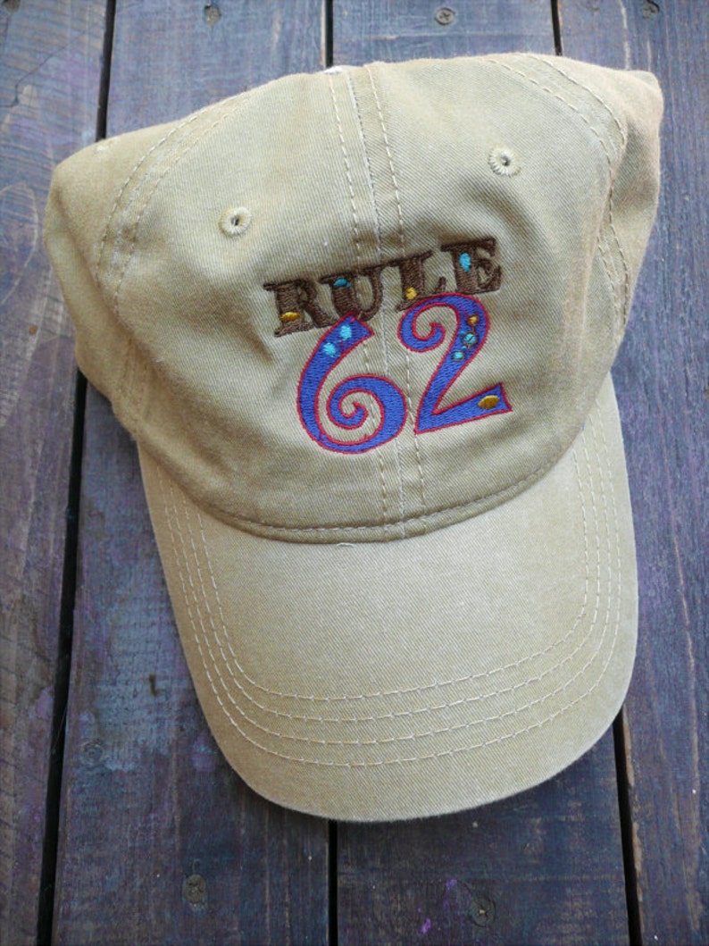 Rule 62 Embroidered Hat - Etsy