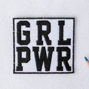 Girl Power Patch Black Patches Mini Patches Embroidered Patch Iron on ...