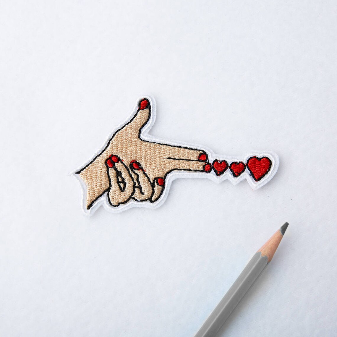 Hand Patch Finger Patch Weirdo Iron on Embroidered Patch - Etsy