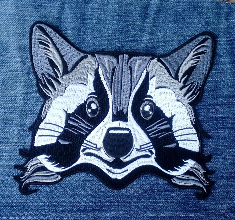 Embroidered Patch Cute Racoon Patch Iron on Patch Embroidery - Etsy