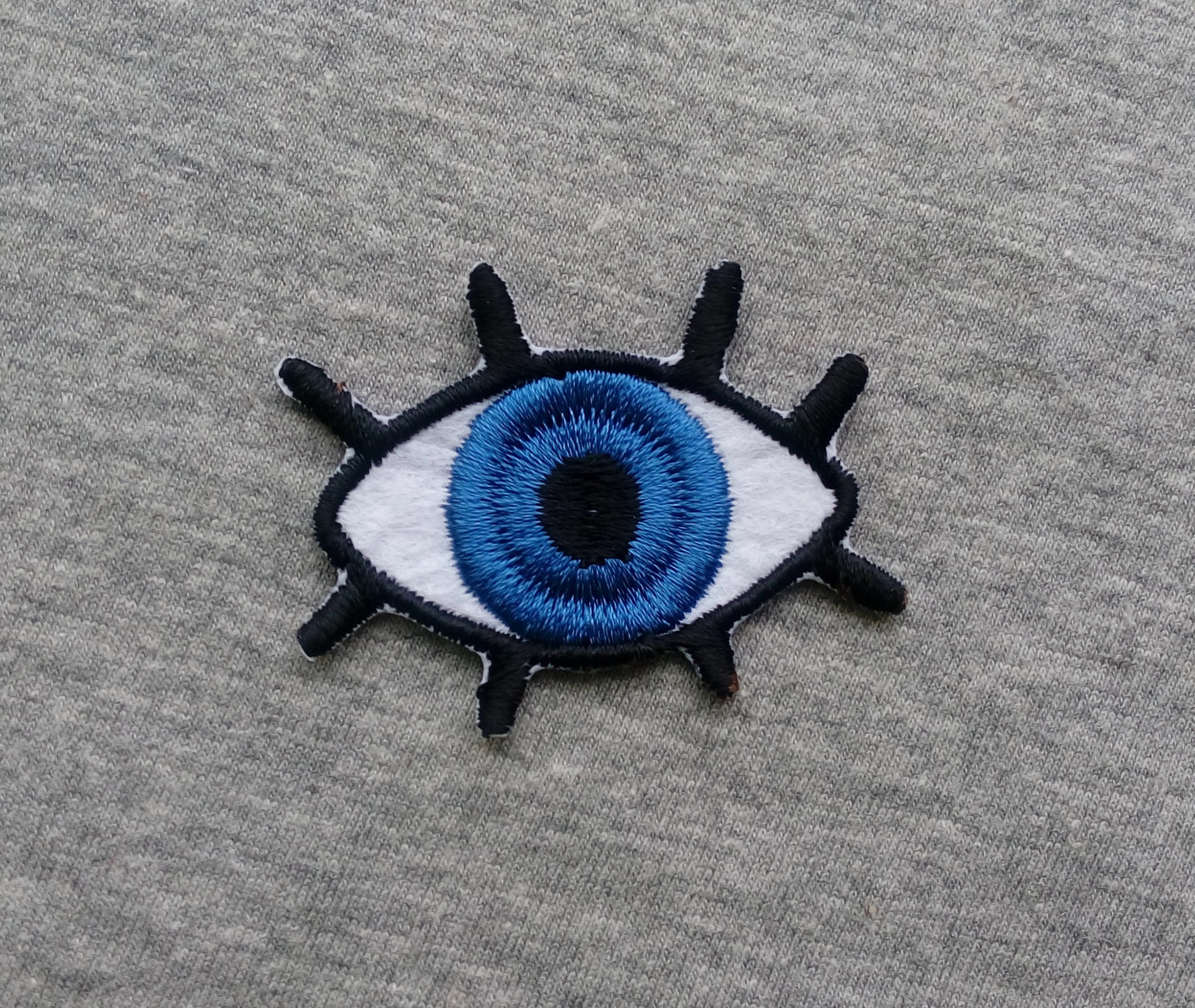 Blue Evil Eye Patch Iron On Cool Badge Sewing Patch Applique | Etsy