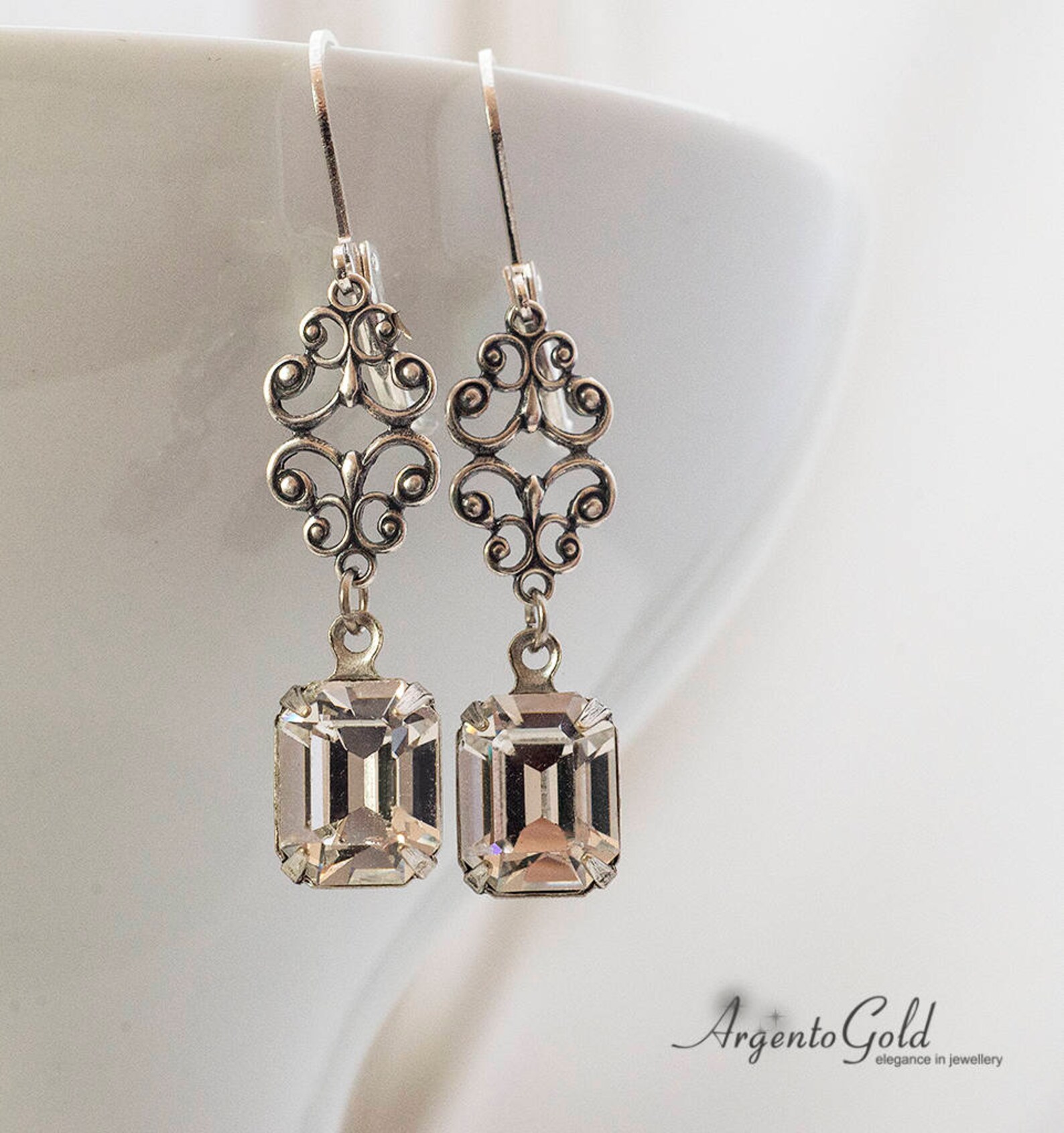 Regency Style Earrings Vintage Drop Earrings Edwardian | Etsy