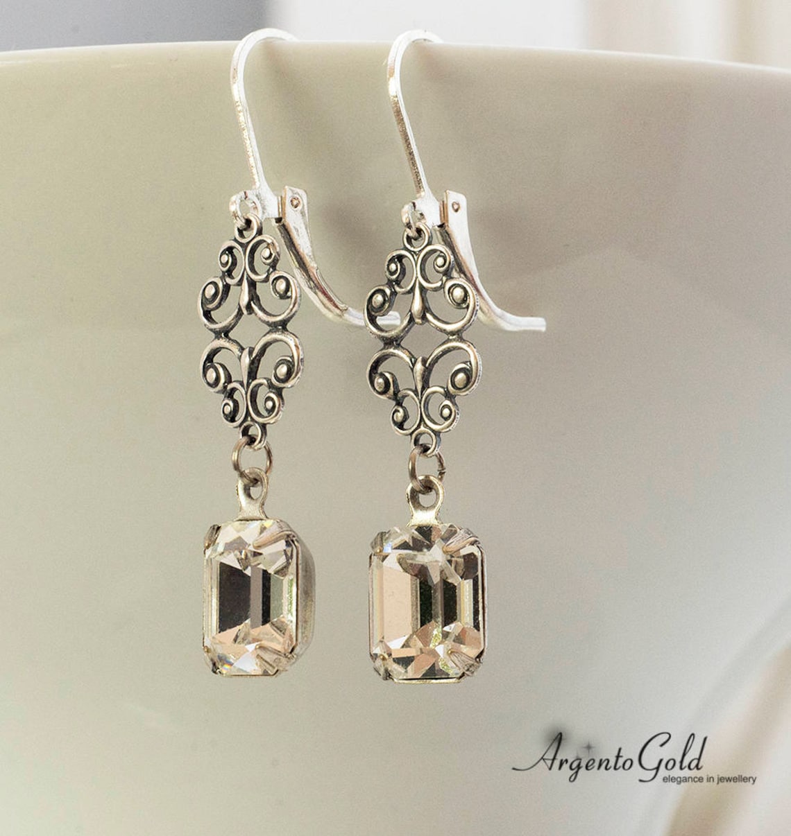 Regency Style Earrings Vintage Drop Earrings Edwardian | Etsy