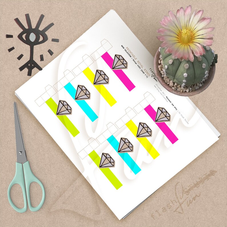 Woman printable crown paper crown template green crown neon | Etsy