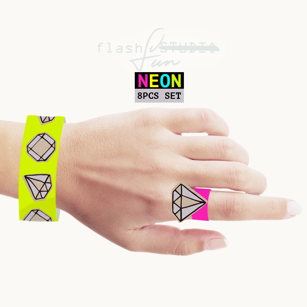 Woman printable crown paper crown template green crown neon | Etsy