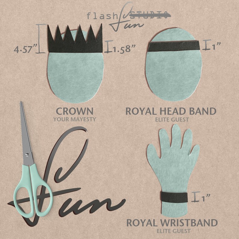 Printable Head Band Paper Head Band Template Crown Template - Etsy
