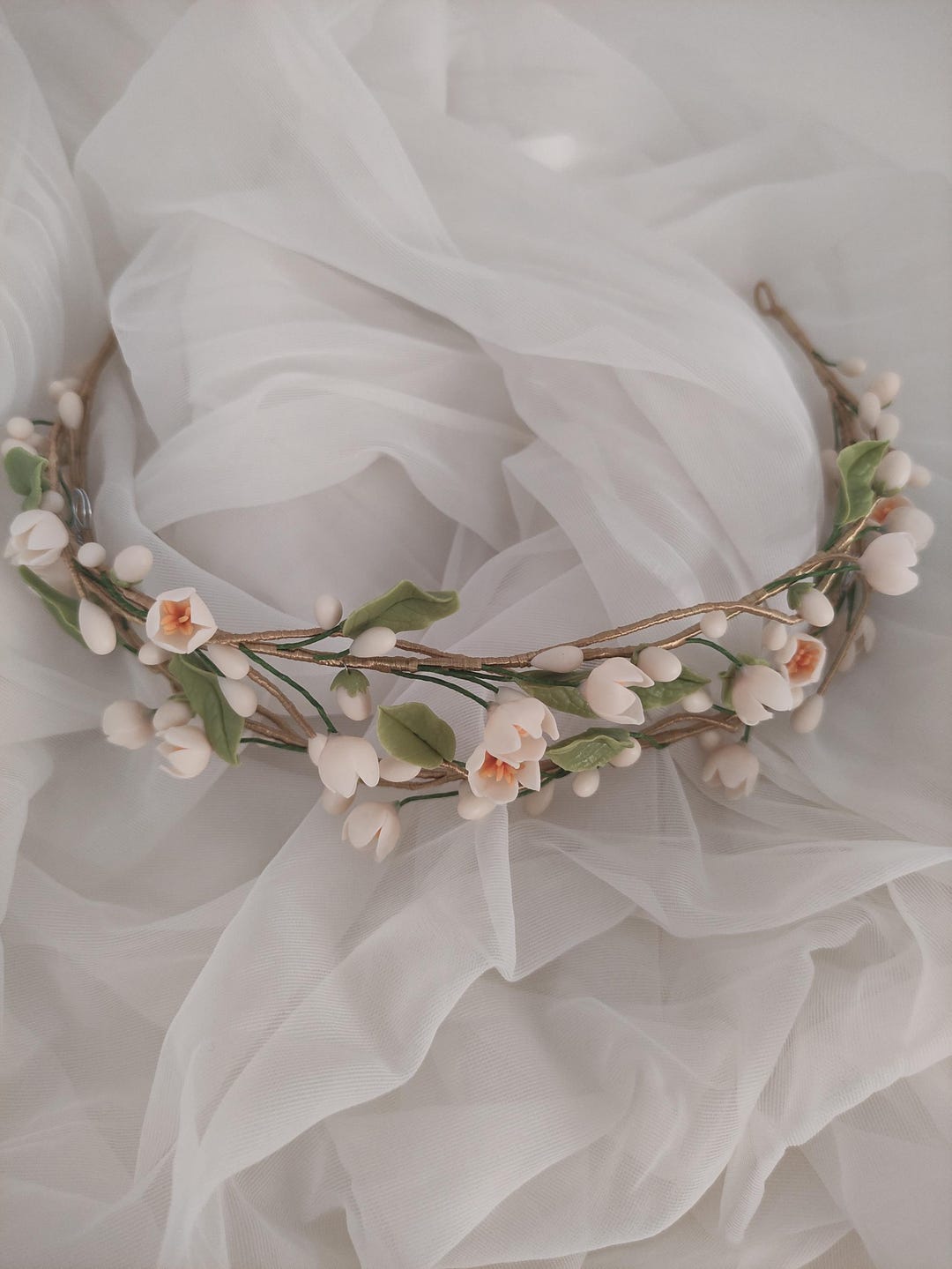 Bridal Crown Inspired by Antique French Wax Crowns, Victorian Bridal ...