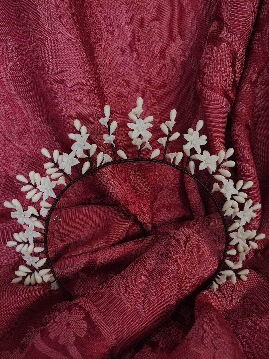Bridal Tiara Inspired by Ancient Wax Bridal Crowns, Handmade Cold ...