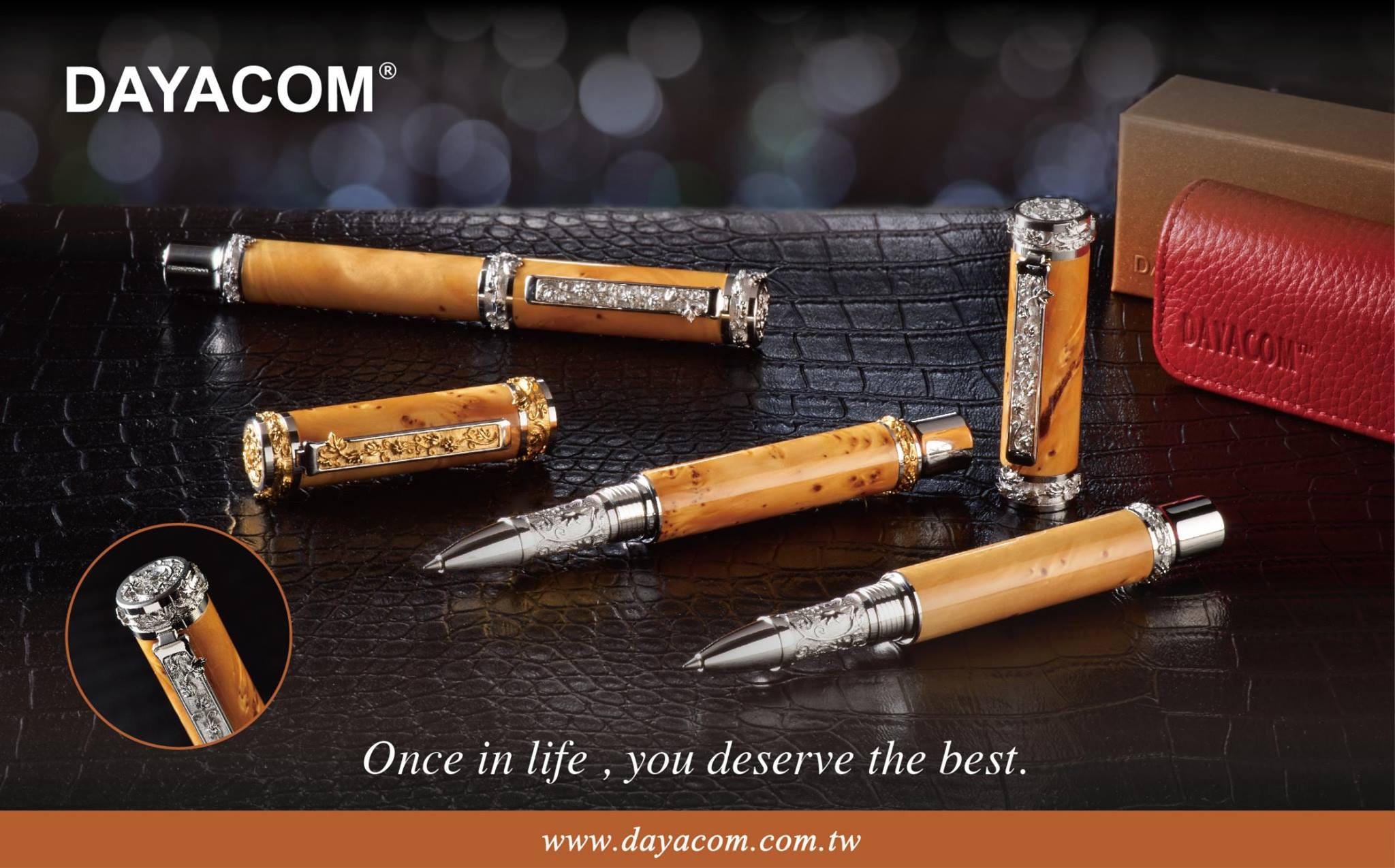 Great Palace Vine Rollerball Pen Kit by Dayacom, Rhodium and Gold ...