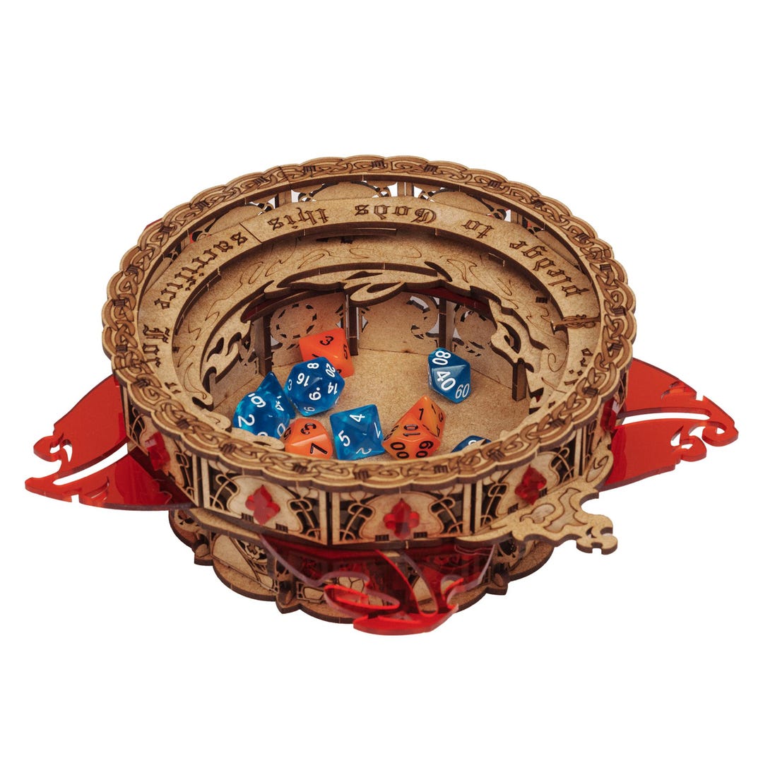 Dice Tray Jail God's Grail, Dice Rolling Mat, Dice Storage Box, Dice ...