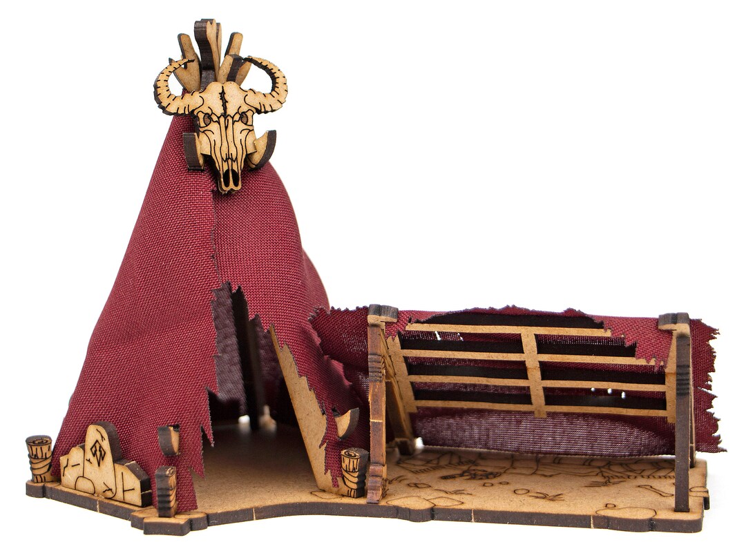 Shaman's Tent Terrain Dnd Pathfinder Frostgrave TTRPG - Etsy