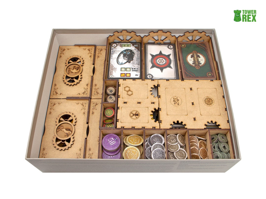 Organizer for Scythe + Invaders From Afar Expansion, Storage Insert Compatible With Scythe Board ...