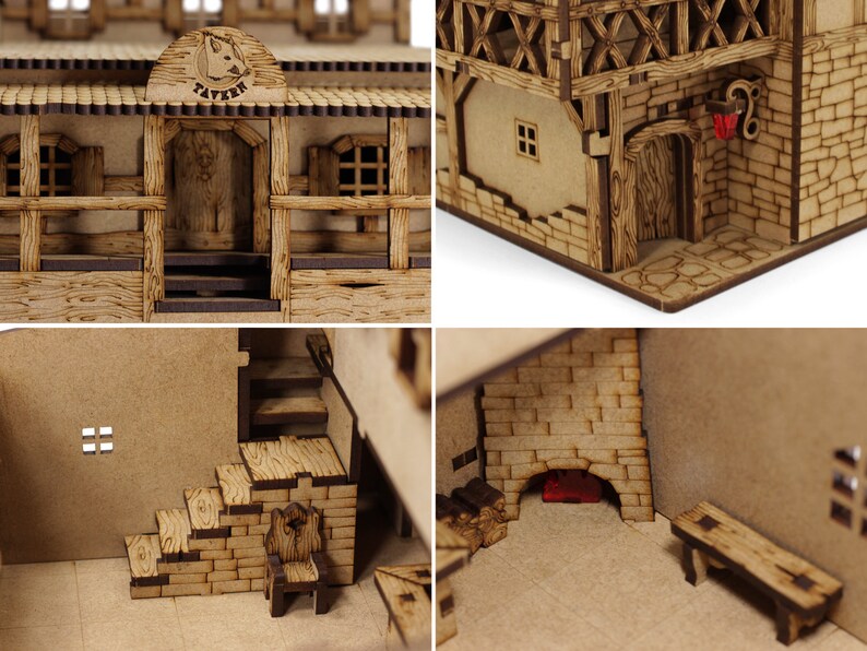 Tavern Fantasy Terrain 28mm Scale Dungeon Terrain RPG - Etsy