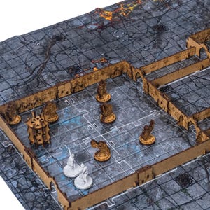 Dungeon Walls and Tiles, Dnd Terrain, Modular Catacombs, 28 Mm Scale ...