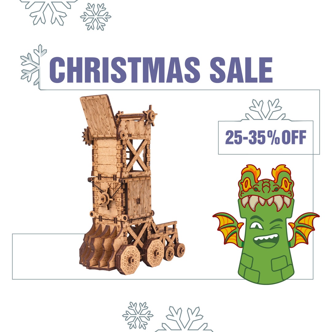 Siege Tower Terrain, Dnd, Pathfinder, Frostgrave, TTRPG 28mm Terrain ...