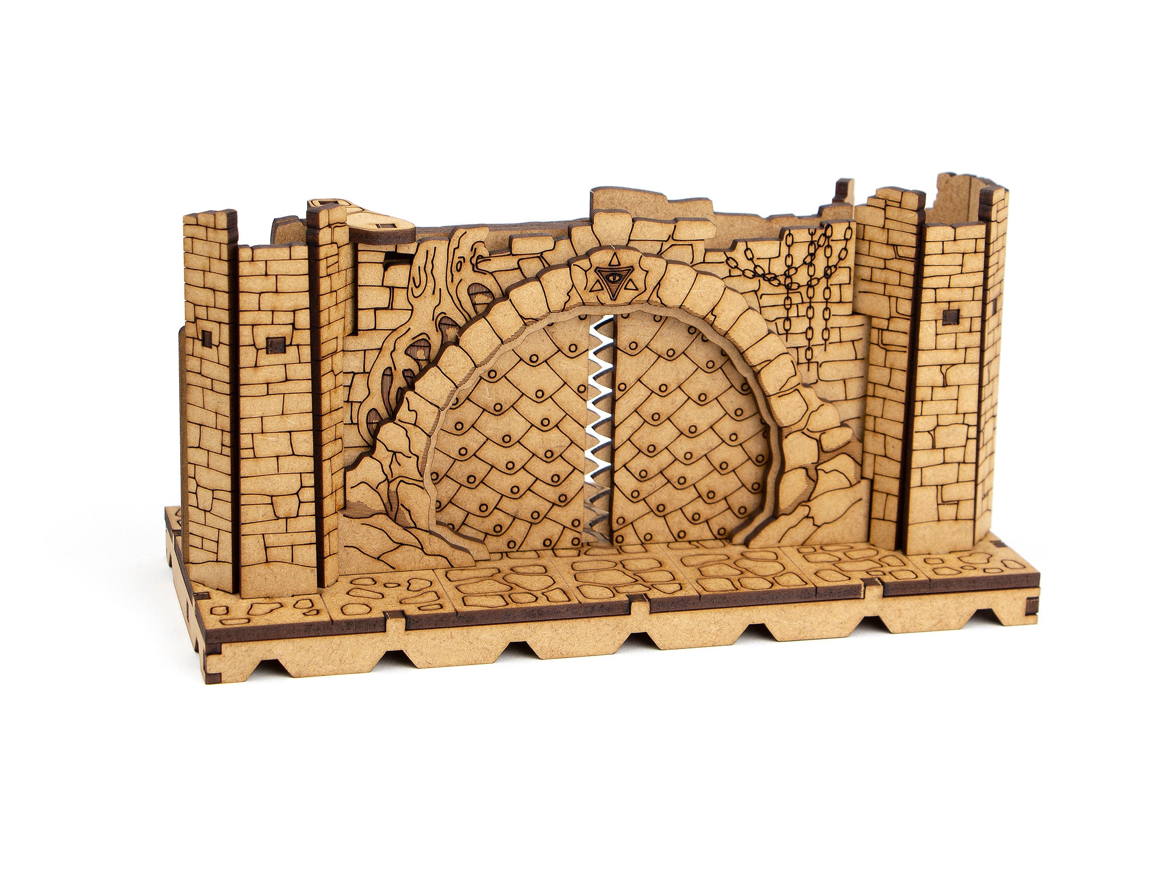 Big Sliding Gate Fantasy Terrain 28mm Scale Dungeon - Etsy