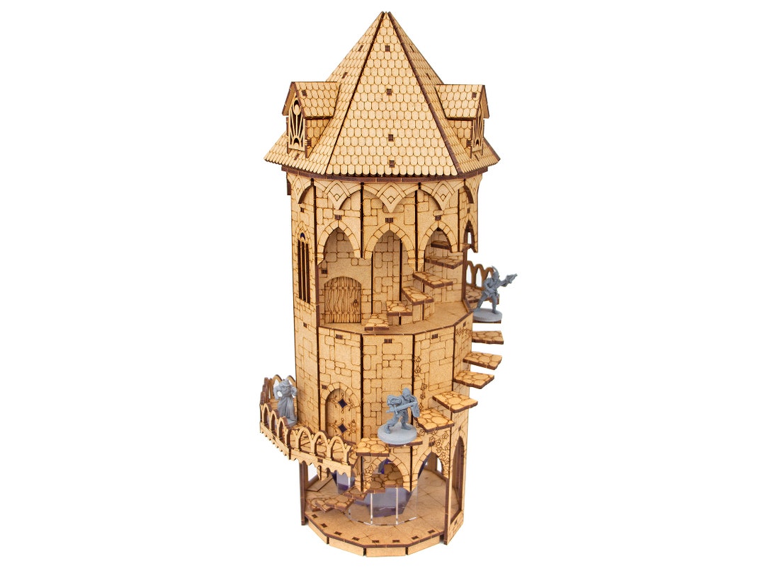 Mage Tower Terrain, Fantasy Terrain, 28mm Scale, Dungeon and Village ...