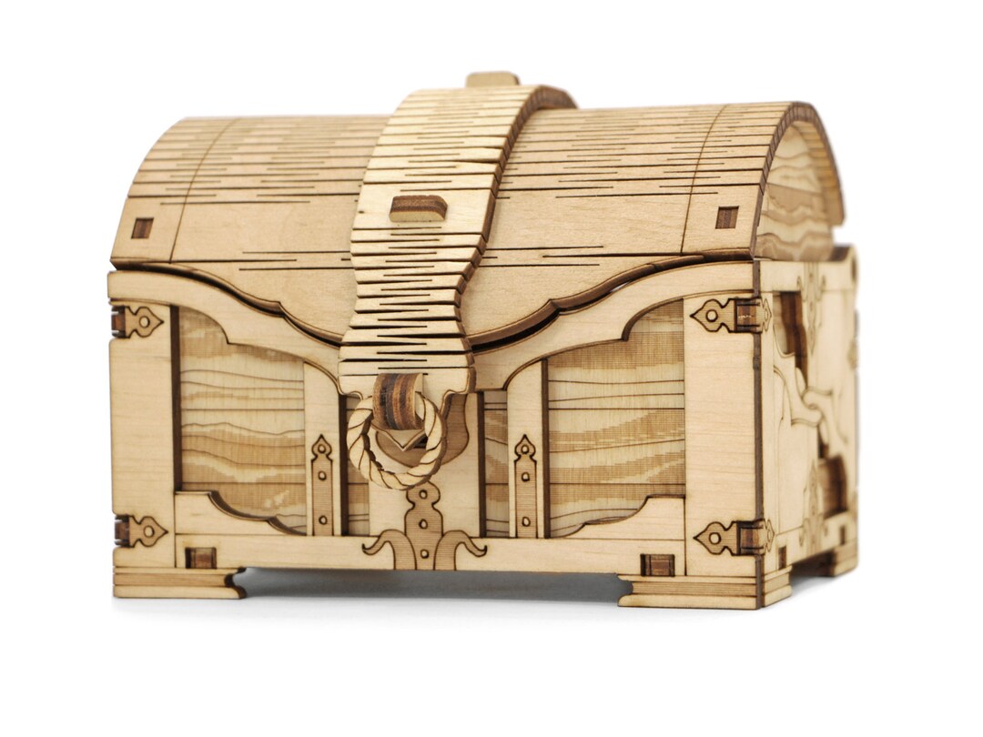 Card Holder Treasure Chest, Boardgame Gift, Lasercut Treasure Box ...