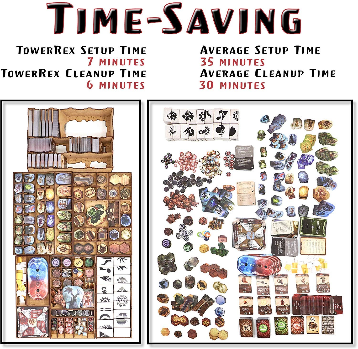 Gloomhaven Organizer with Forgotten Circles Wooden insert | Etsy