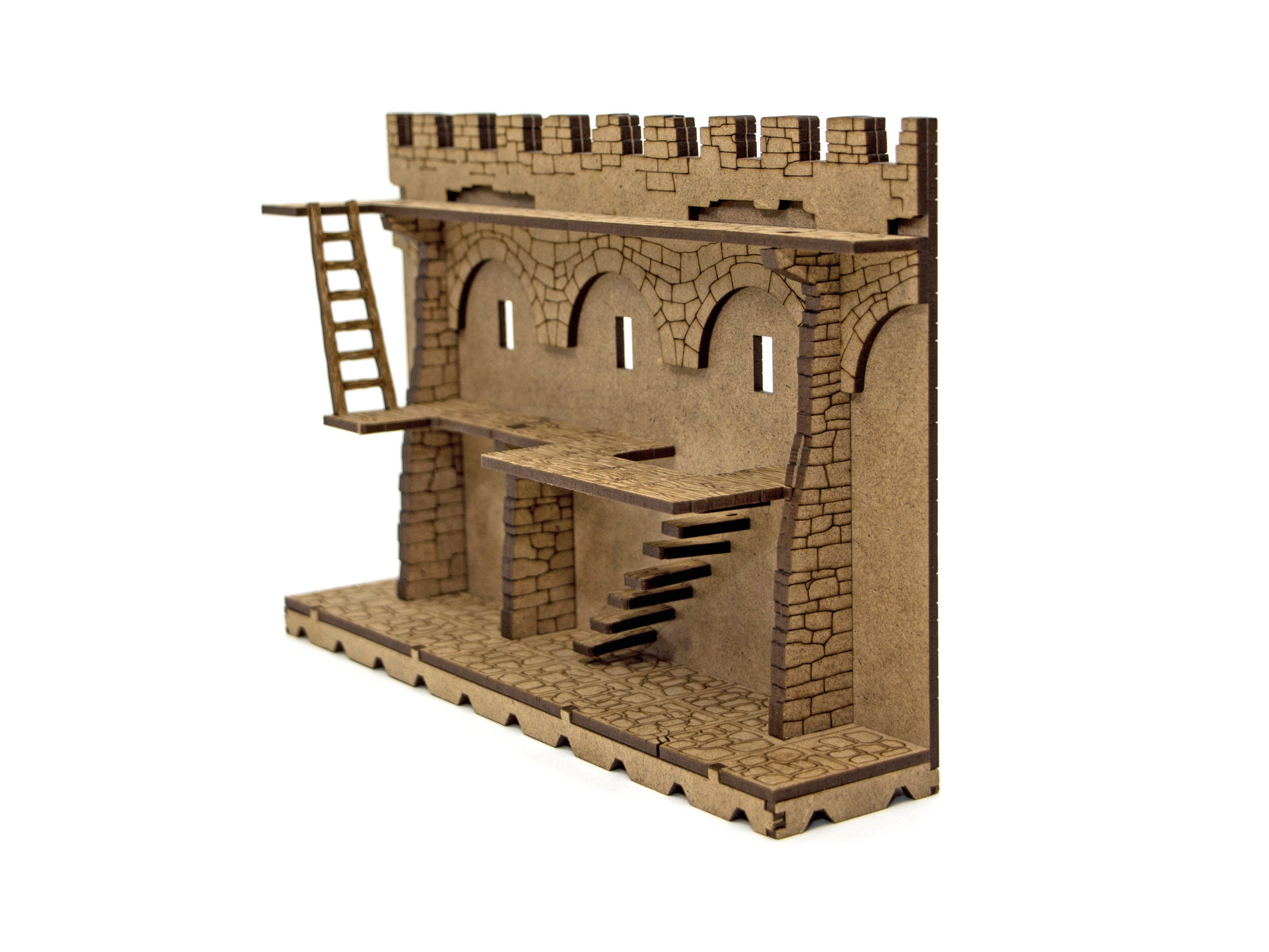 Fortress Wall With Stairs Fantasy Terrain 28mm Scale - Etsy