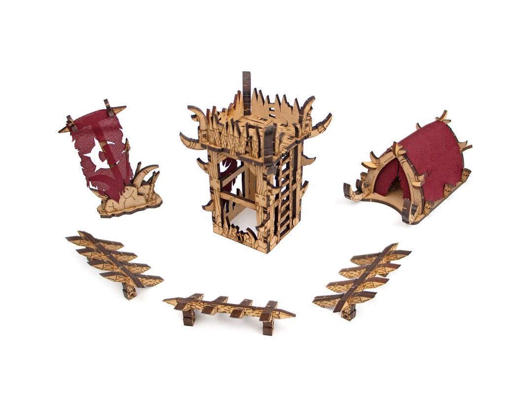 Barbarian's Outpost Terrain Set, Wargaming Terrain, Pathfinder, Dnd ...
