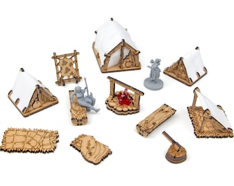 Camp Scatter Terrain Set Dnd Miniature Terrain for Dungeons and Dragons ...