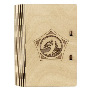 Elemental Card Deck Box, MTG Card Storage, Custom Deck Box, Wooden Deck ...